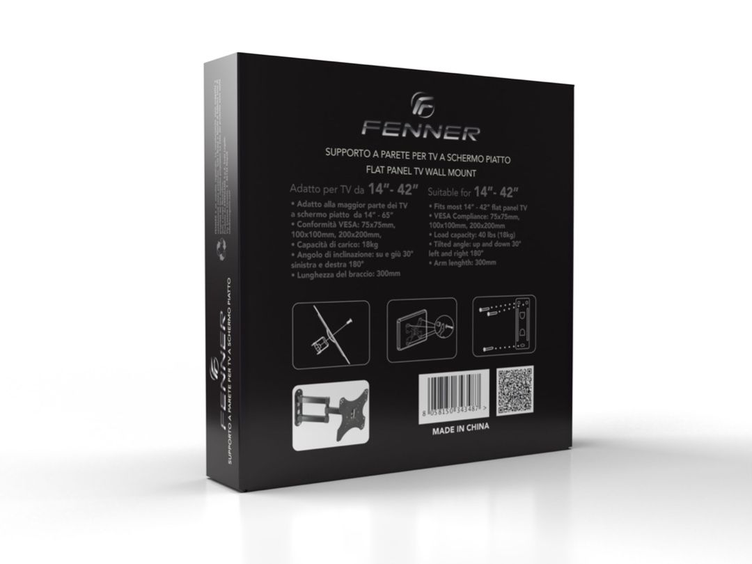 Fenner Tech Staffa TV FN-CP306 14"-42" — TEC Store Italia